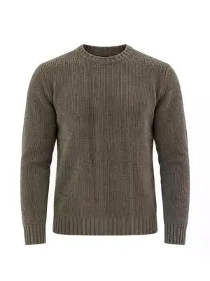 04651 / A TRIP IN A BAG Ribbed-knit Crew-neck Sweater - Brown
