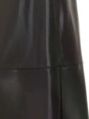 RUE DU BAC Faux-leather Midi Skirt