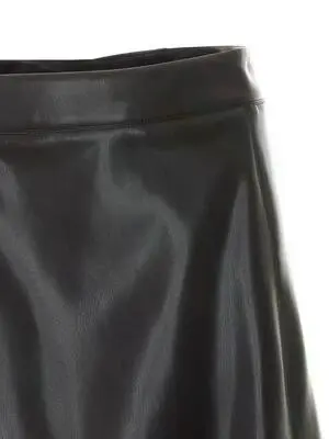 RUE DU BAC Faux-leather Midi Skirt