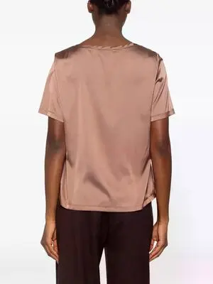 BETTY BARCLAY Satin-finish Short-sleeved Blouse