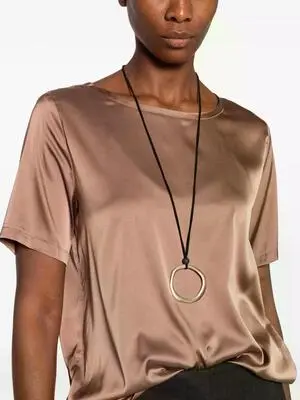 BETTY BARCLAY Satin-finish Short-sleeved Blouse