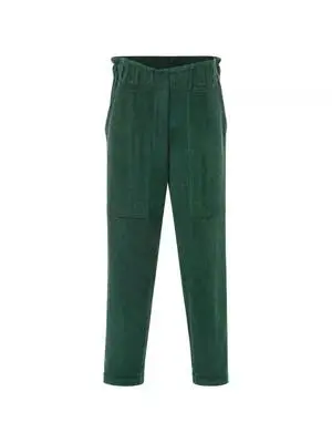 RUE DU BAC Corduroy-effect Pocket-detail Trousers - Green