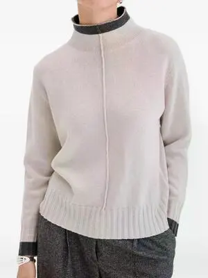 BIANCALANCIA High-neck Cashmere Sweater - Grey