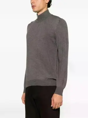 BARBA NAPOLI Quarter-zip Sweater - Brown
