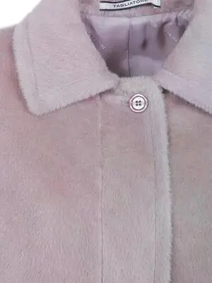Tagliatore Single-breasted Alpaca Coat - Pink
