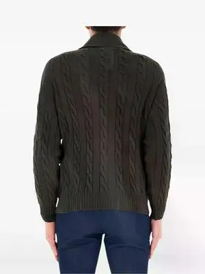 GRAN SASSO Cable-knit Shawl-collar Cardigan