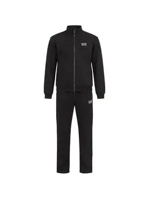 EA7 Logo-print Track Suits - Black