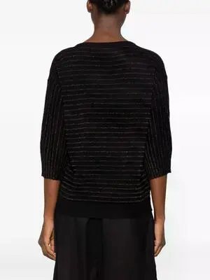 BETTY BARCLAY Metallic-stripe Sweater
