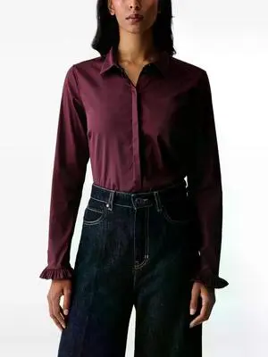 MOS MOSH Mattie Ruffled-cuff Shirt - Red