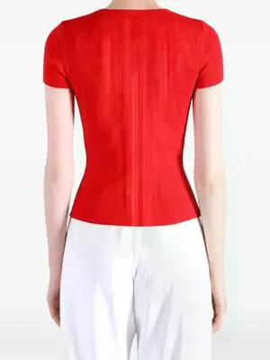 Alexander Wang Jacquard Logo Short Sleeve Crew-neck Top