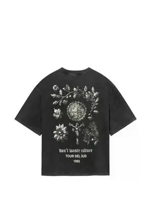 DON'T WASTE CULTURE Graphic-print Crew-neck T-shirt