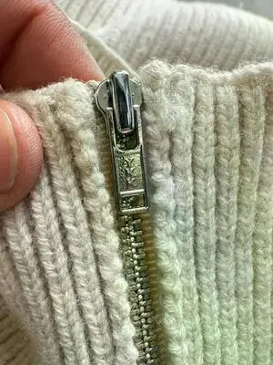 TOTEME Zip-neck Ribbed Sweater - Neutrals