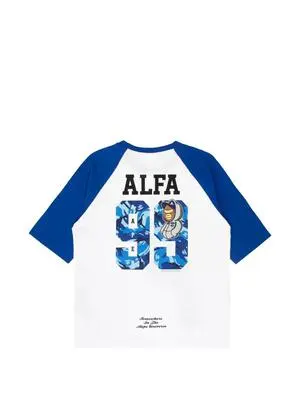 AAPE BY *A BATHING APE Aaper Moonface Raglan-sleeved T-shirt - White