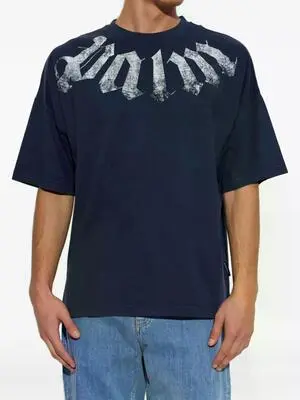 Palm Angels Big Neck Logo Loose T-shirtr - Blue