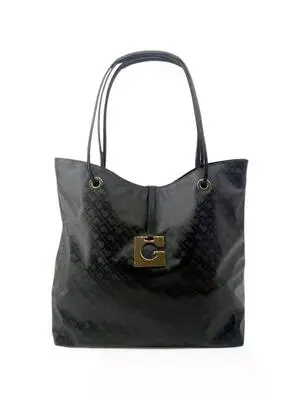 GHERARDINI Monogram-print Canvas Shoulder Bag - Black
