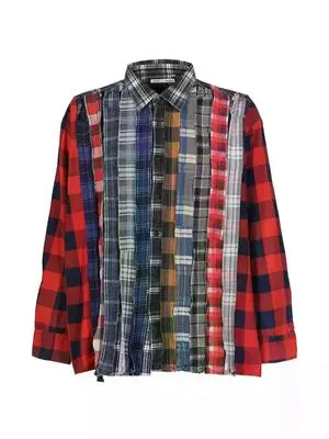 Needles Ribbon Patchwork Fannel Shirt - Red
