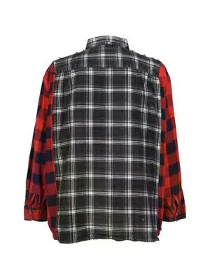 Needles Ribbon Patchwork Fannel Shirt
