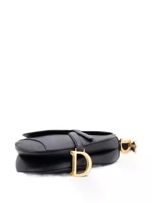Dior Saddle Handbag With Strap Leather Medium Shoulder Bag