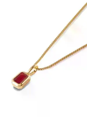 EDGE OF EMBER Deco Birthstone Necklace
