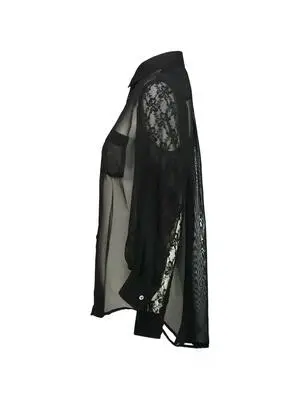 Comme Des Garçons Lace-panel Sheer Shirt