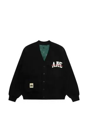 AAPE BY *A BATHING APE Reversible Interlock Cardigan Brown