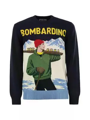 MC2 SAINT BARTH Heron Crewneck Knit Sweater Blue