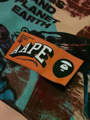 AAPE BY *A BATHING APE Moonface Graffiti-print Sweatshirt