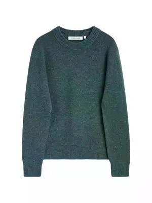 SUNFLOWER Moon Donegal Flecked-knit Crew-neck Sweater - Blue