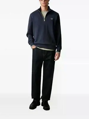 Fred Perry Half-zip Logo-embroidered Sweatshirt
