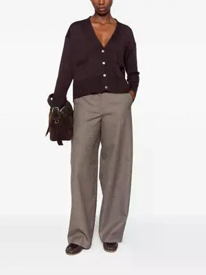 Laboratorio Capri V-neck Button-down Cardigan - Brown