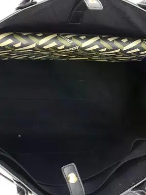 Versace Top Handle La Greca Signature Coated Canvas Medium Tote Bag