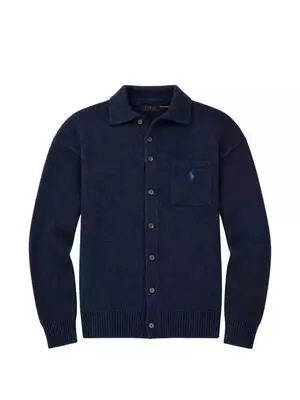 Polo Ralph Lauren Button-up Chest-pocket Cardigan - Blue