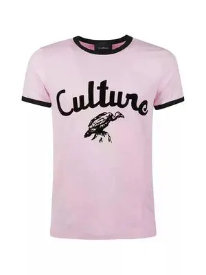 John Richmond Culture Graphic-print Ringer T-shirt - Pink