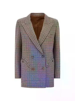 BLAZÉ MILANO Check Double-breasted Blazer - Neutrals