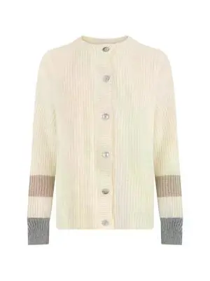 MOORER Alexis-tcl Ribbed Colour-block Cardigan