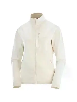 SALOMON Essential Lightwarm Full Zip Midlayer Jacket - Neutrals