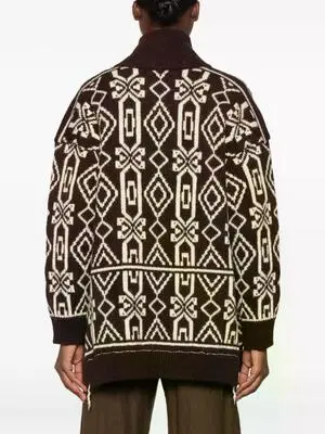 Laboratorio Capri Geometric-pattern Knit Jacket