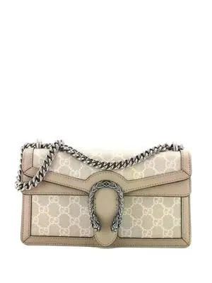 Gucci Dionysus Bag Gg Coated Canvas With Leather Small Shoulder Bag - Neutrals