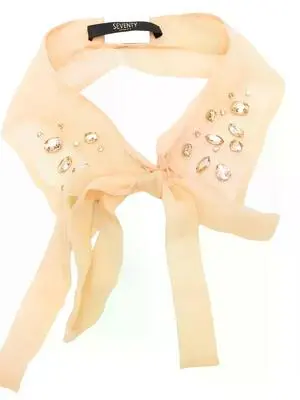 Seventy Crystal-embellished Silk Scarf
