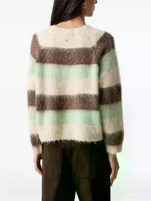 MOS MOSH Suvi Striped Brushed-knit Sweater
