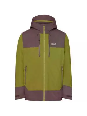 JACK WOLFSKIN Hooded Panelled Jacket - Green