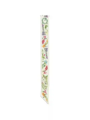 FERRAGAMO Floral-print Silk Scarf - Neutrals