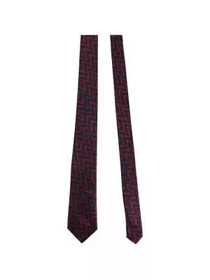 Missoni Zigzag Silk Tie Blue