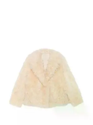 BLANCHA Shearling Notch-lapel Jacket - Neutrals