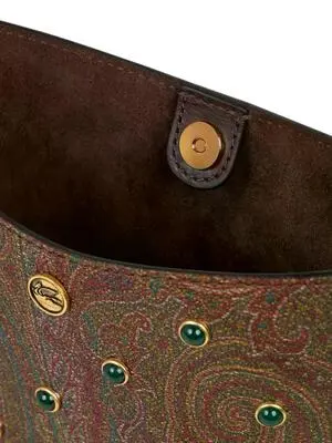 Etro Essential Arnica Crossbody Bag With Studs