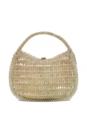 Etro Small Pony Bag With Embroidered Beads - Neutrals