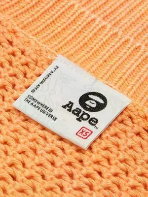 AAPE BY *A BATHING APE Moonface-embroidered Cropped Cardigan