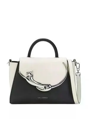 Karl Lagerfeld Ikon Choupette Logo-detail Tote Bag - Black