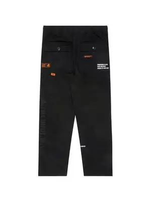 AAPE BY *A BATHING APE X Alpha Industries Logo-patch Straight-leg Trousers - Black