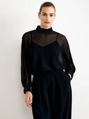 PHASE EIGHT Bethany Batwing Top - Black